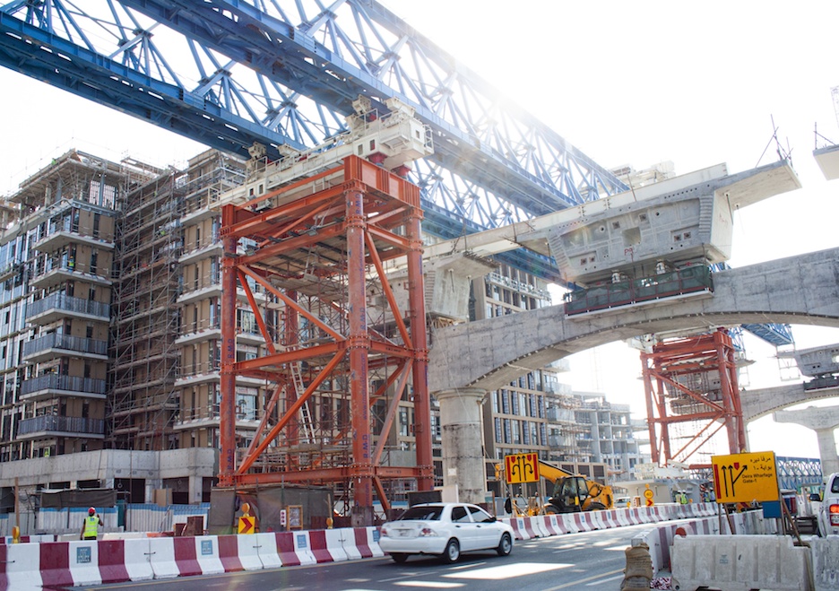 16-metre-high temporary towers hold 7,000kN for major Dubai road ...