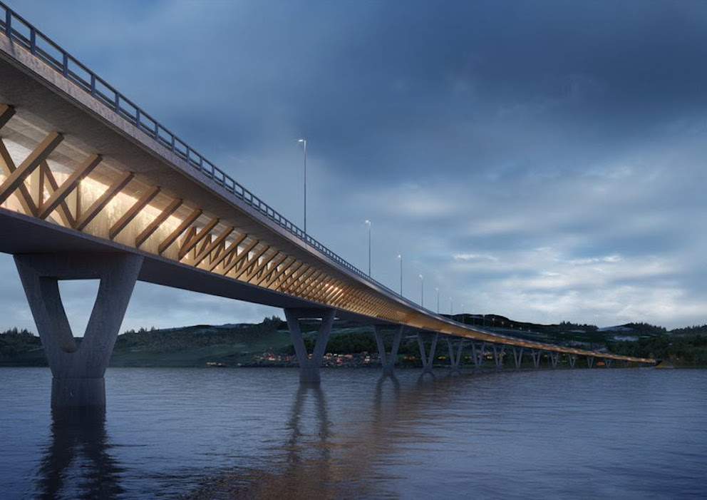 Norway to get 1.3-km motorway bridge made of wood - Global Construction ...