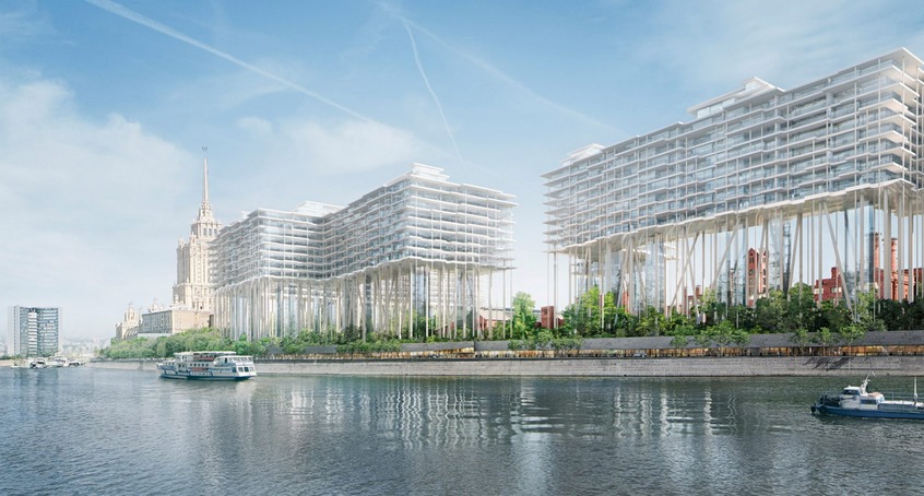 Herzog & de Meuron plans "horizontal skyscraper" on stilts in Moscow ...