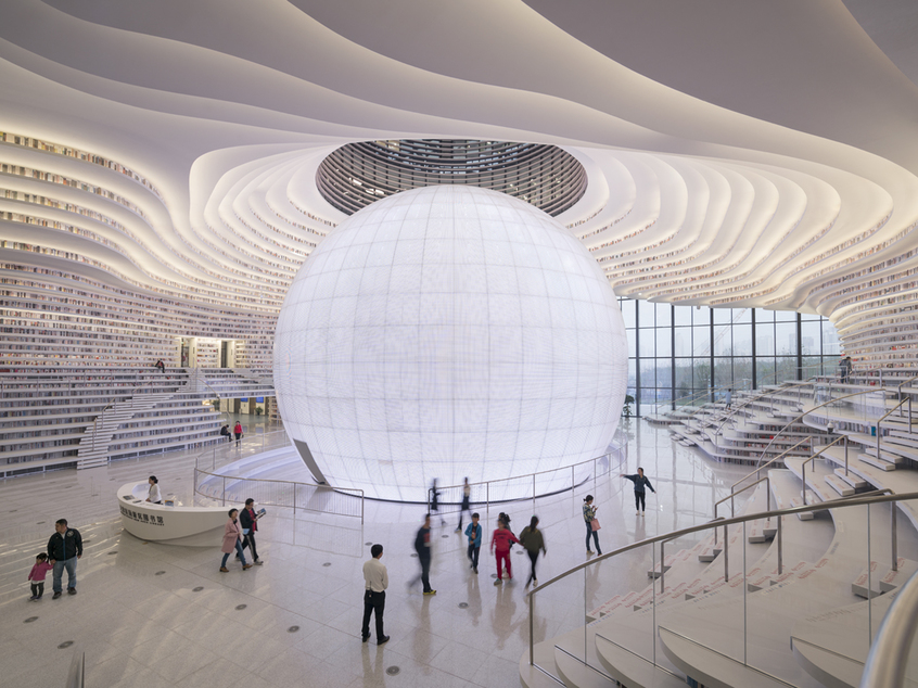 MVRDV's ball-shaped library is completed in Tianjin - Global ...