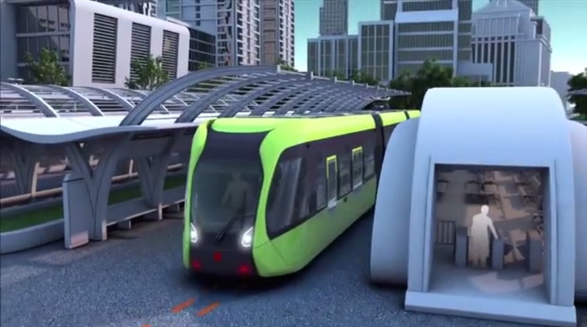 China is trying out trackless self-driving "train" on streets of real ...