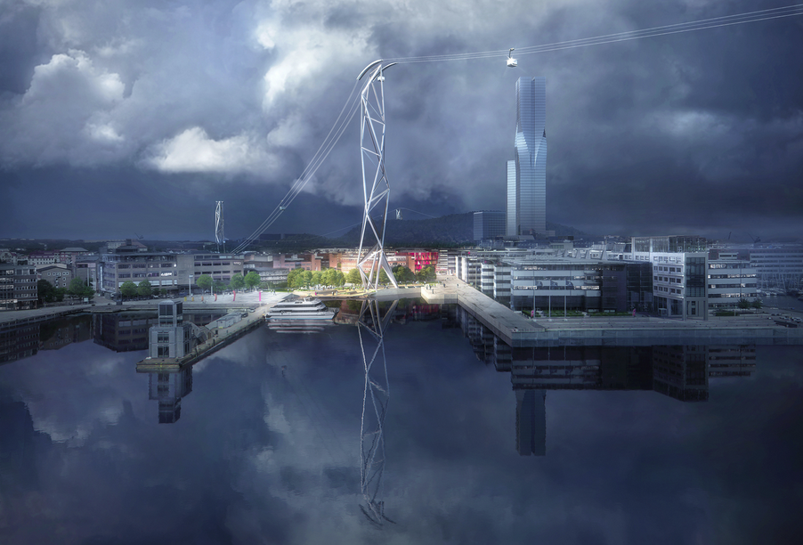 Dutch architect UNStudio designs 3km cable car line for Gothenburg ...