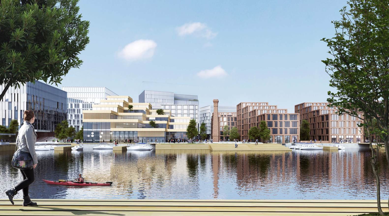 Henning Larsen aims for cosy microclimate in Belfast riverside scheme ...