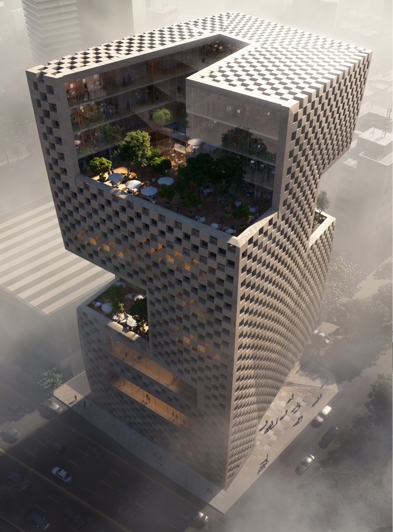 Banker's drafts: SnÃ¸hetta designs checkerboard Lebanese finance house ...