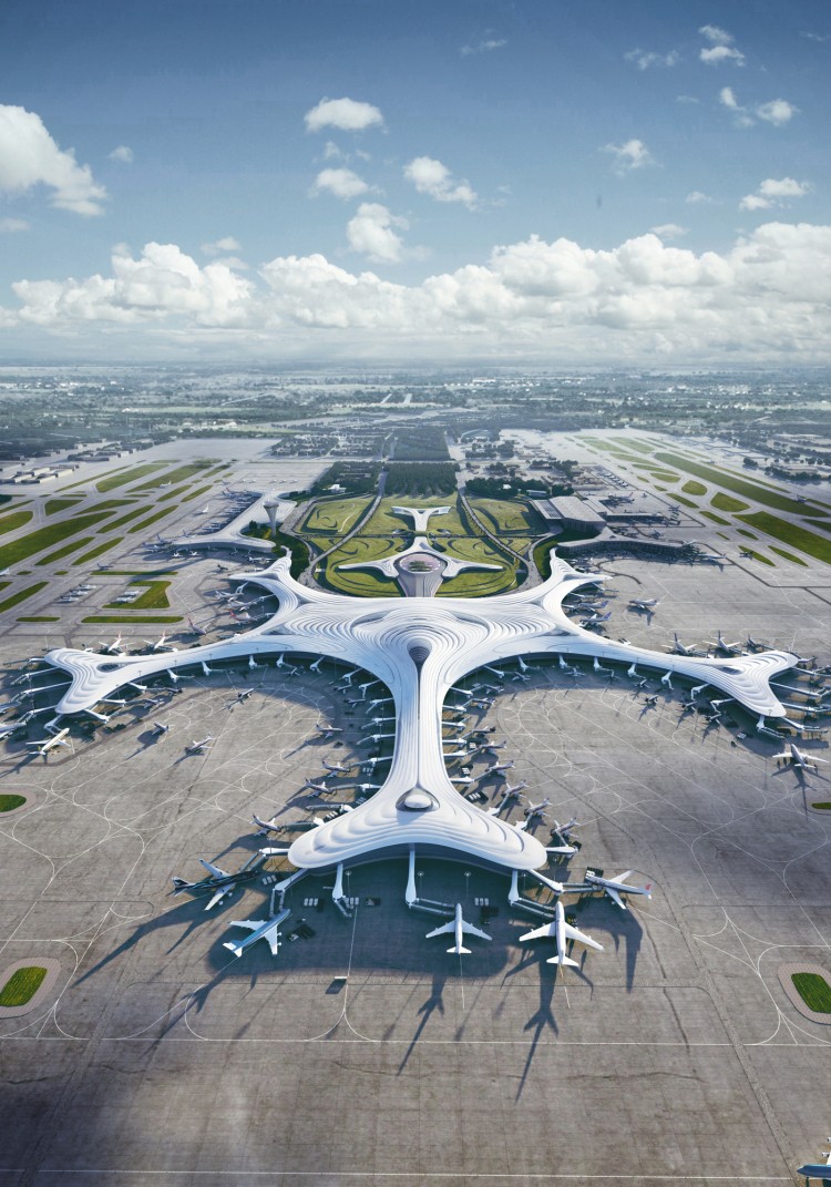 MAD Architects unveils snowflake-shaped terminal for Harbin Taiping ...