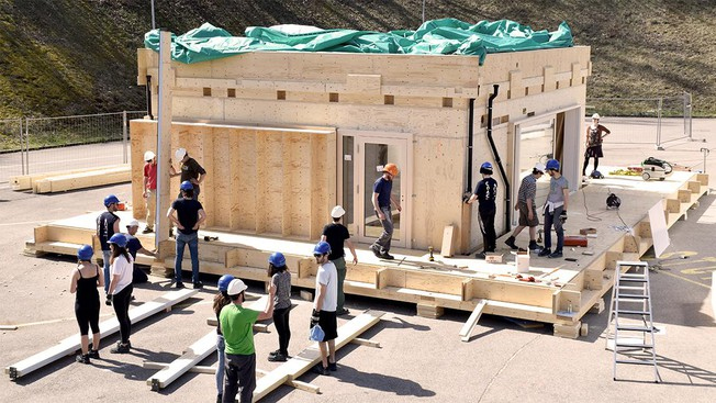 Swiss students build zero-carbon house with no rooftop panels - Global ...