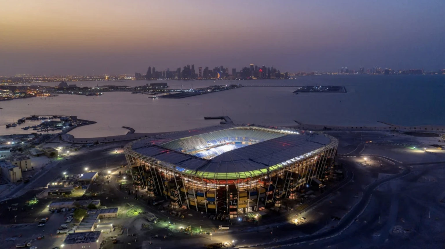 Qatar’s demountable shipping container stadium completed - Global ...
