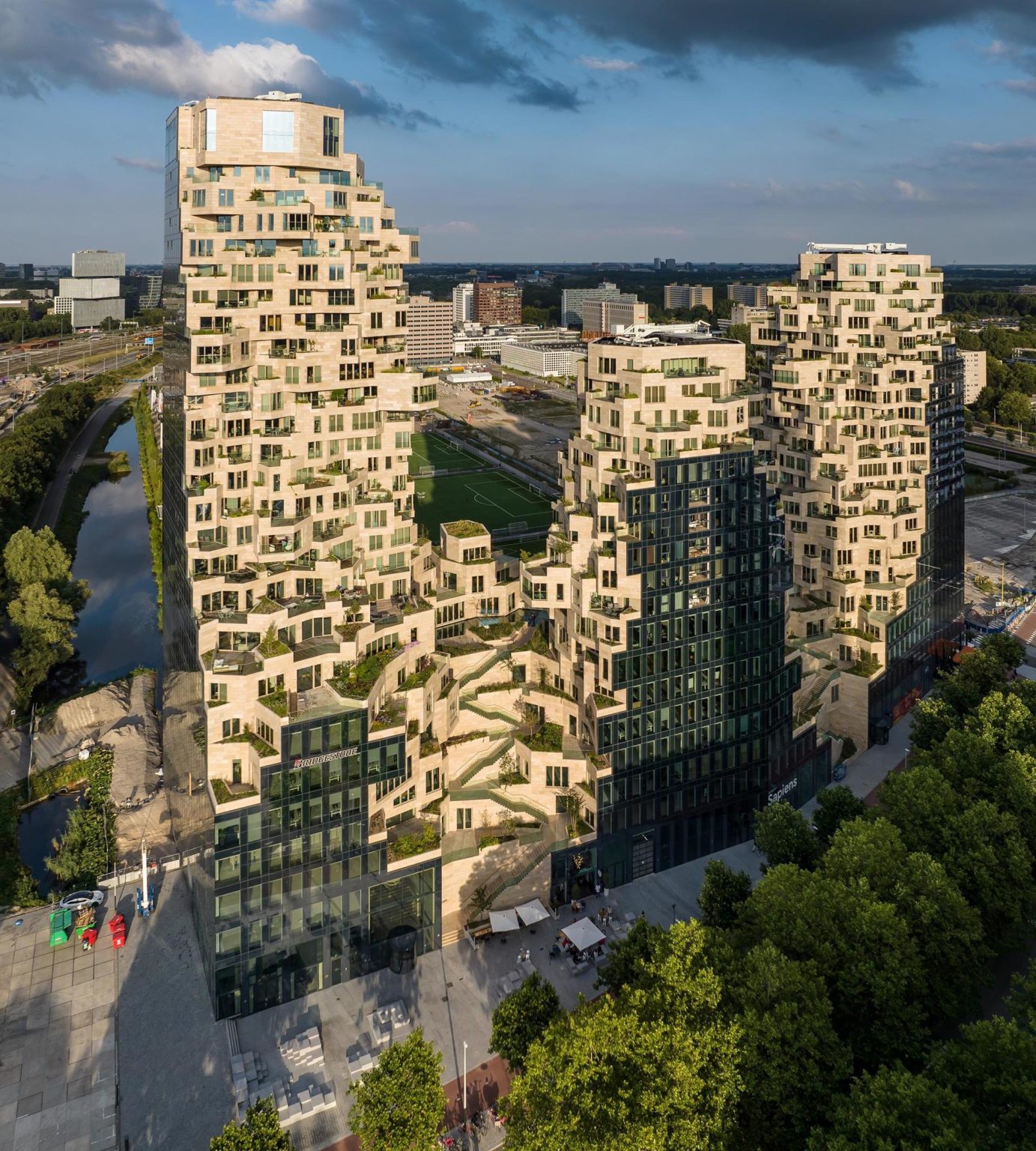 MVRDV’s dramatically cantilevered triple tower development opens in ...
