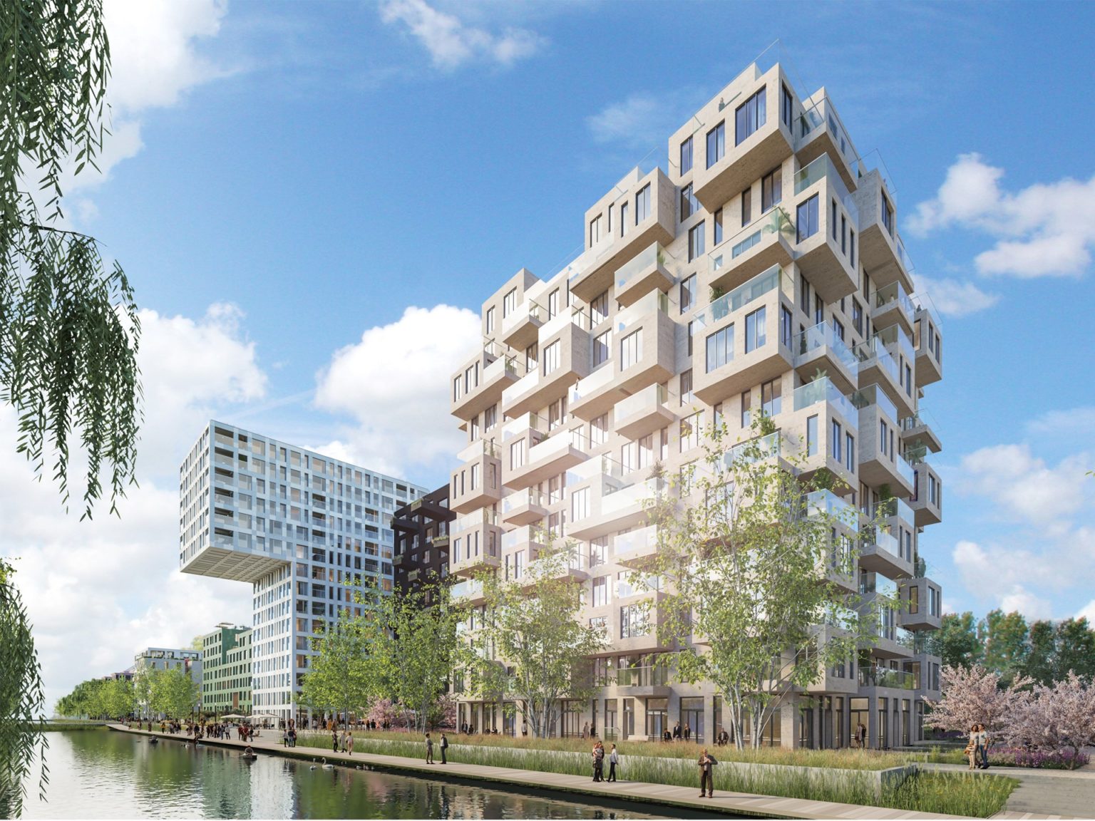 Three buildings top out in Amsterdam’s 750-home parkside residential ...